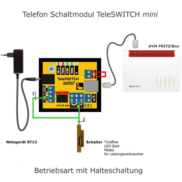 L-TEK Telefon-Schaltmodul TeleSWITCH mini